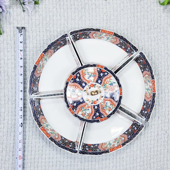 Dining | Vintage Chinese Imari Serving Dish Condiment Set Lazy Susan ...